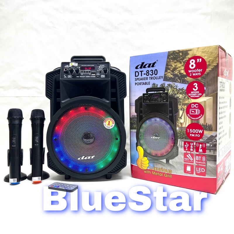 Jual Speaker Portable Wireless Dat DT 830 Original 8 inch Bluetooth ...