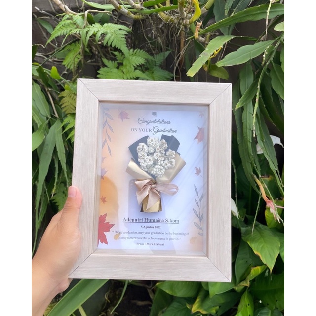 Jual Bingkai Custom With Edelweis Bouqet Shopee Indonesia