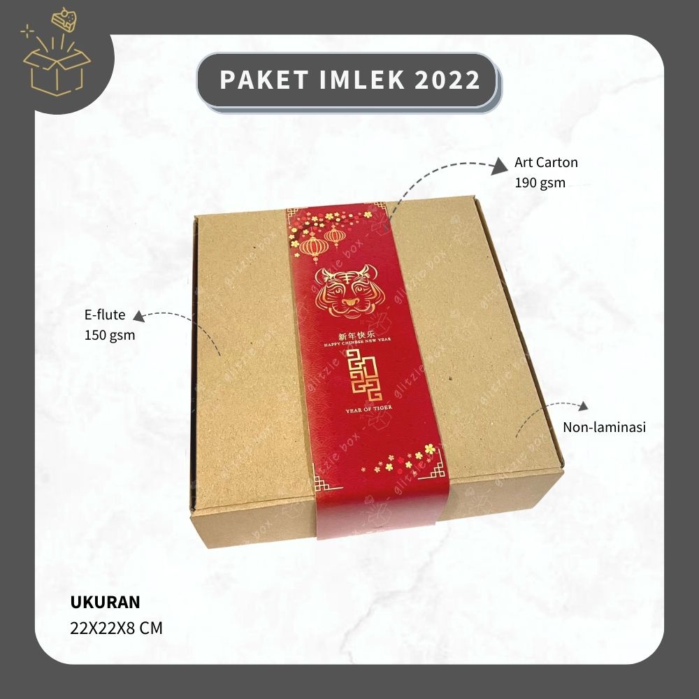 Jual PAKET BOX HAMPERS IMLEK 2022 | Box Eflute Imlek Sabuk Kemasan ...