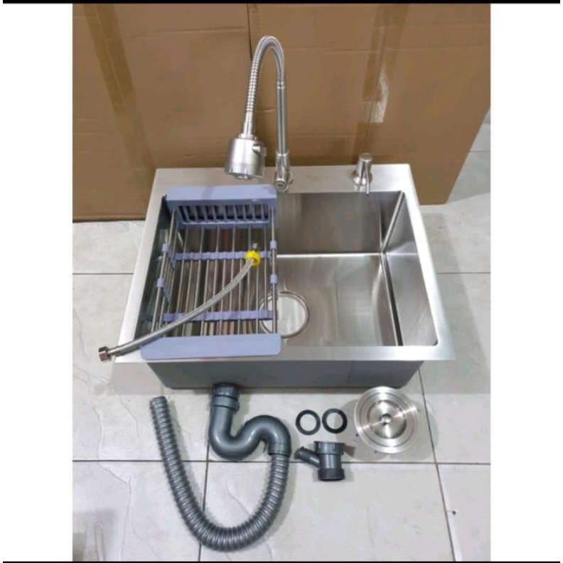 Jual Paket Kitchen Sink 5040 stainless sus 304 Bak cuci piring TIRISAN ...