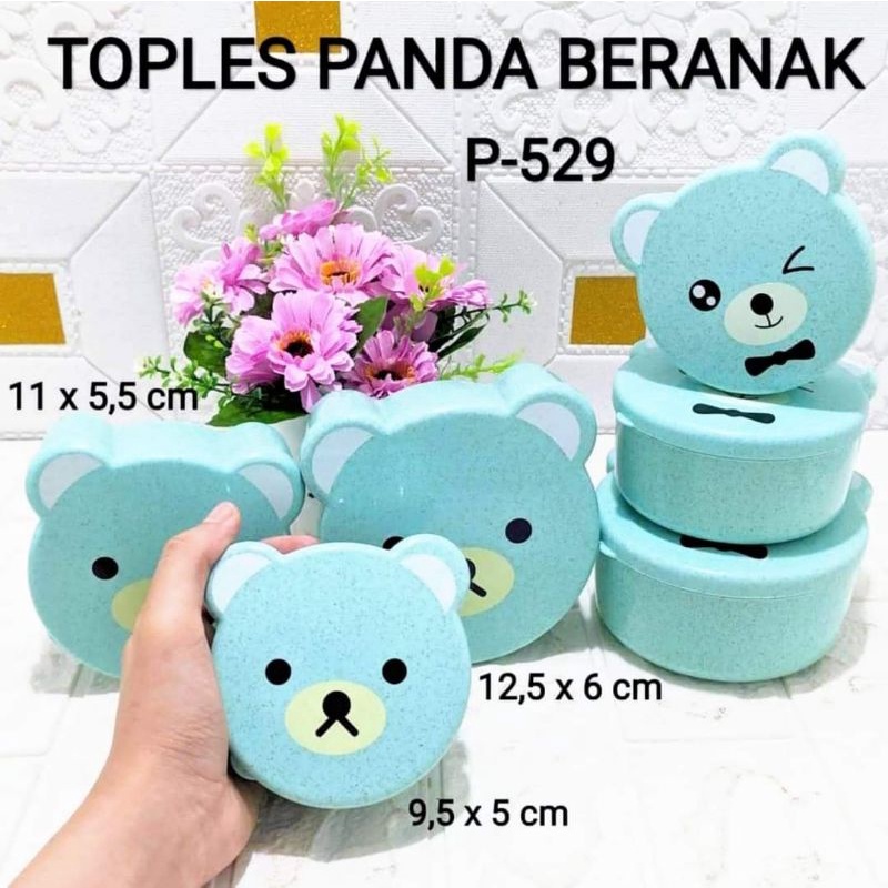 Jual Toples Panda Beranak 3in1 Mini / Tempat Bekal Lucu Animasi Panda ...