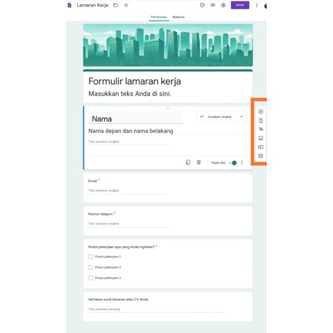 Jual Jasa Pembuatan Google Form untuk Formulir Pendaftaran, Kuesioner ...