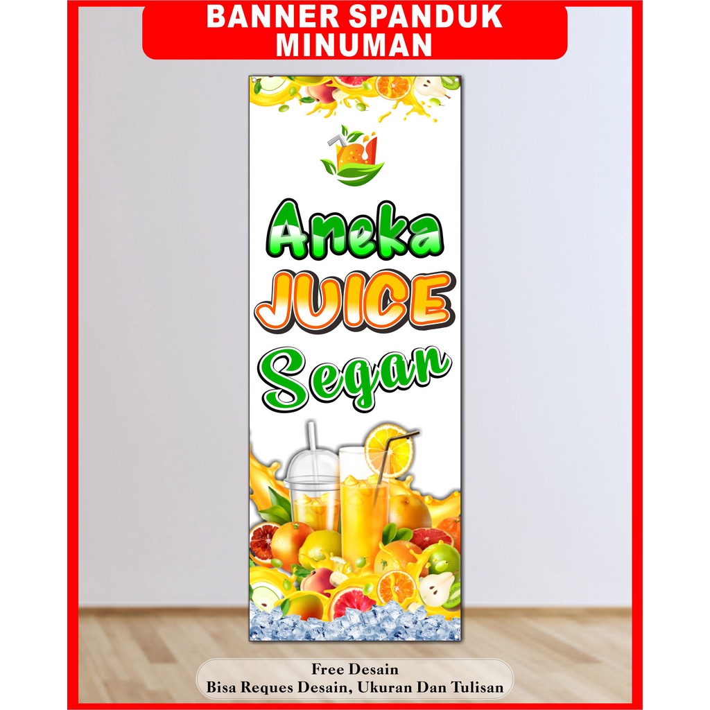 Jual Spanduk Juice, Banner Jinuman Juice JUS ukuran 60 x 160 cm COD ...