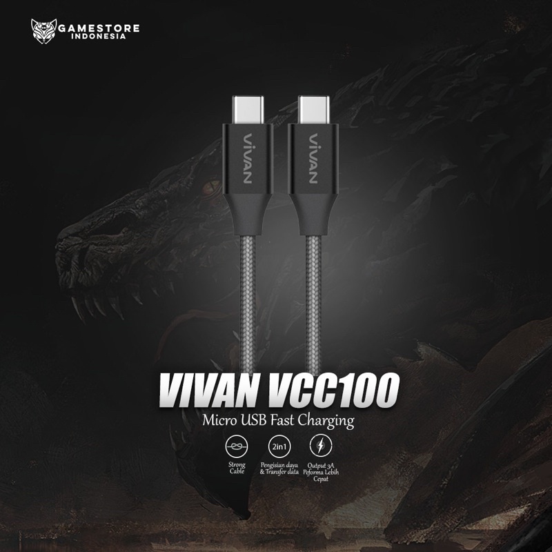 Jual Kabel data VIVAN VCC100 TYPE C TO TYPE C - Original | Shopee Indonesia