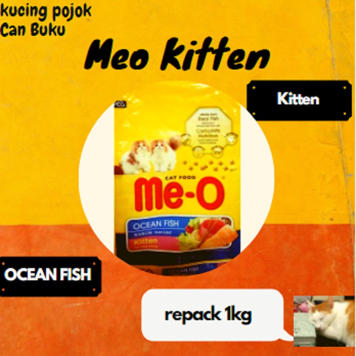 Jual Meo Kitten Ocean Fish Repack 1kg Makanan Kering Kucing Dry Food ...