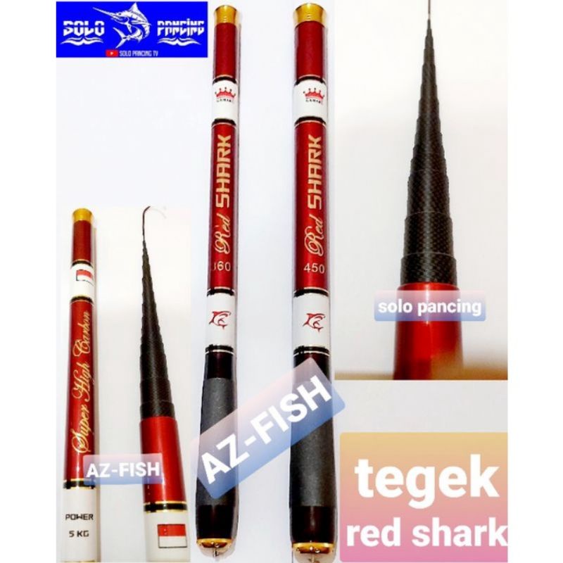 Jual TEGEK GAMARU RED SHARK 270.360.450 (Ros 36cm) | Shopee Indonesia