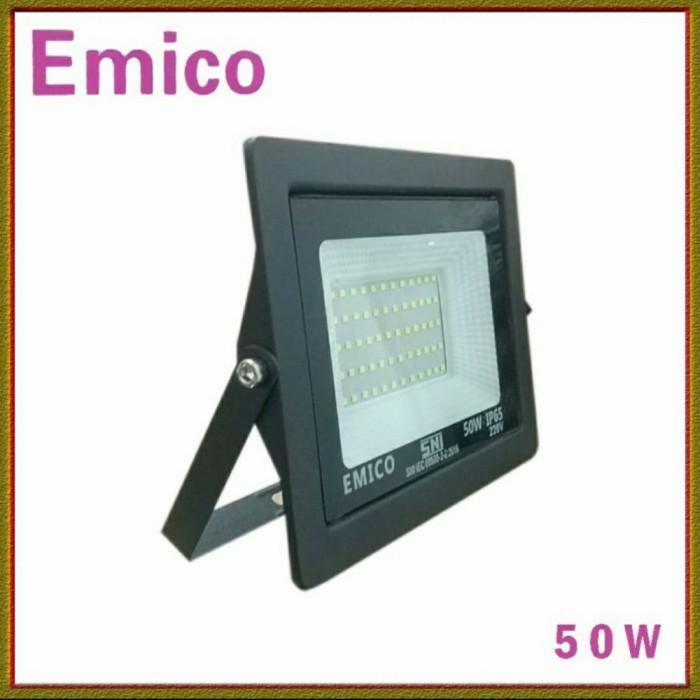 Jual EMICO Lampu Sorot LED 50w lampu led flood light 50 watt Putih / Kuning | Shopee Indonesia