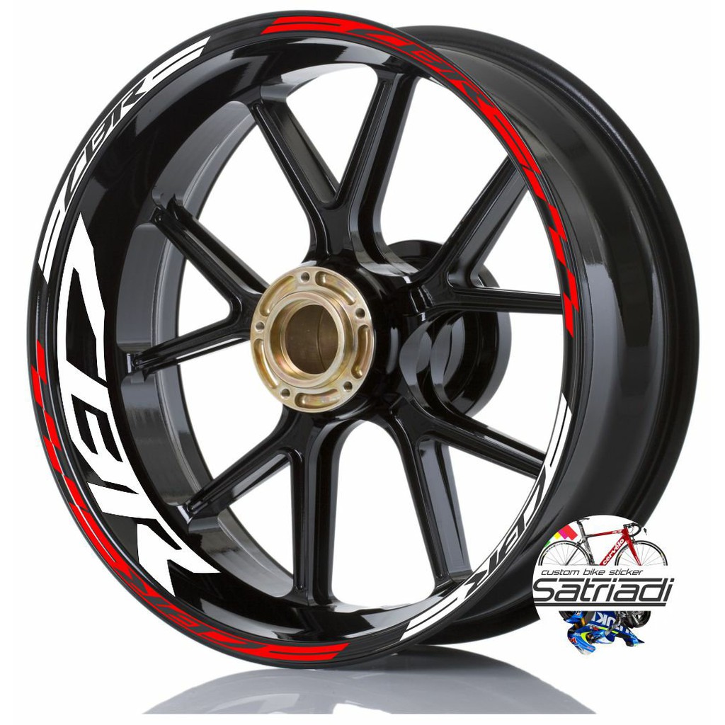 Jual Stiker Velg Sticker Motor Honda HH Moto Flag CBR Merah 250 150 ...