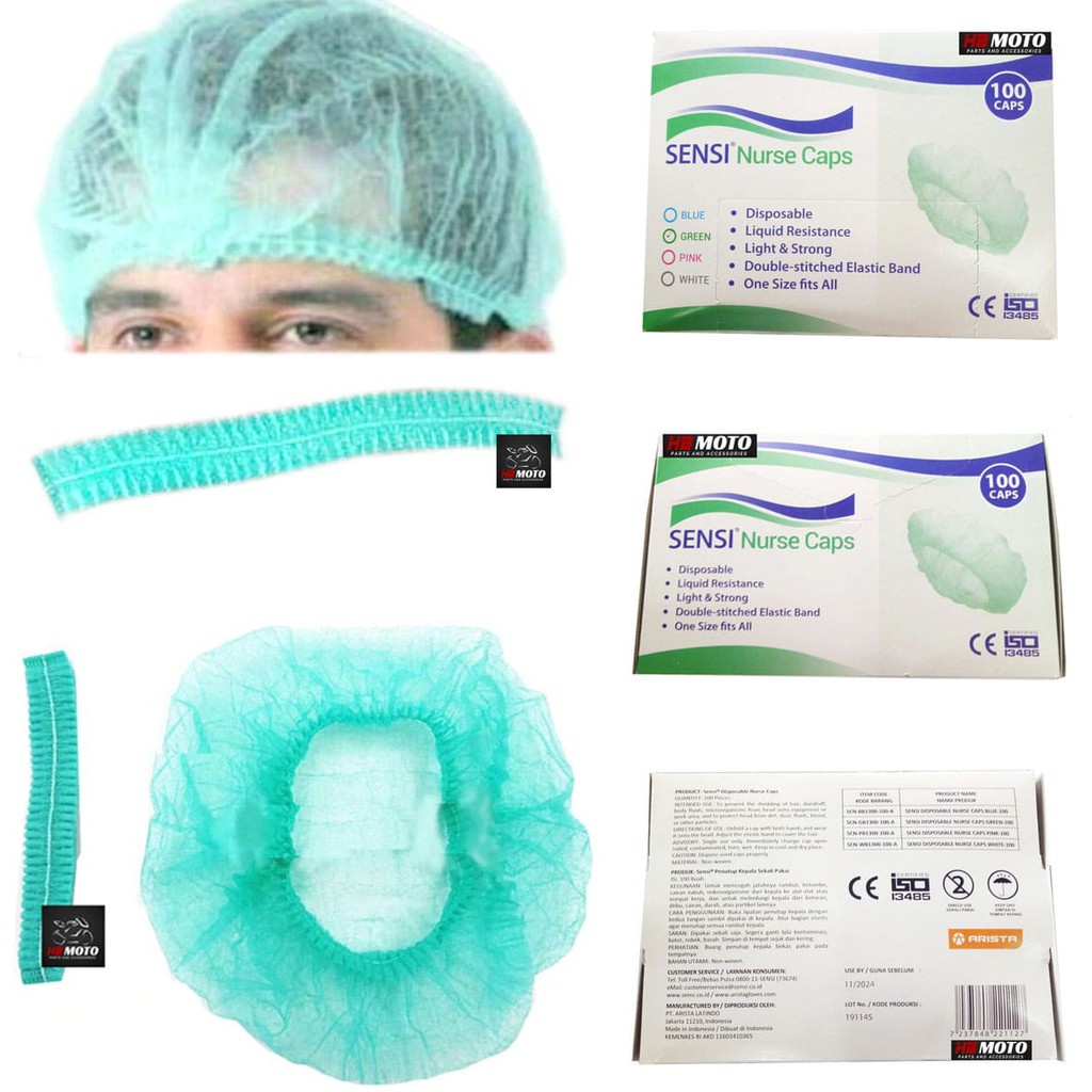 Jual Sensi Nurse Cap / Hair Net / Masker Kepala / Pelindung Kepala ...