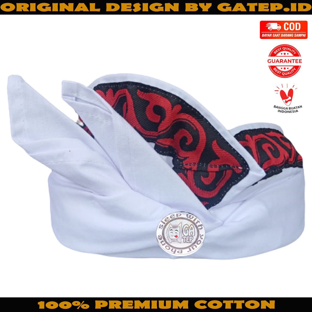 Jual Udeng Bali Putih Polos Ori Lis Tribal / Ikat Kepala Bali / Topi ...