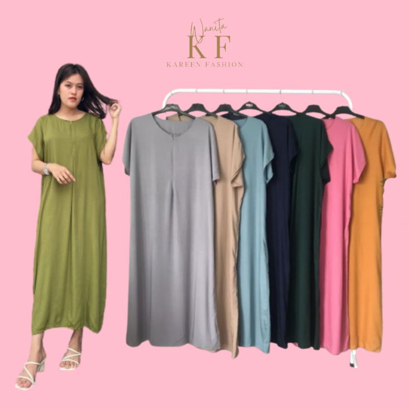 Jual Daster polos Long Semata Kaki katun rayon busui | Shopee Indonesia