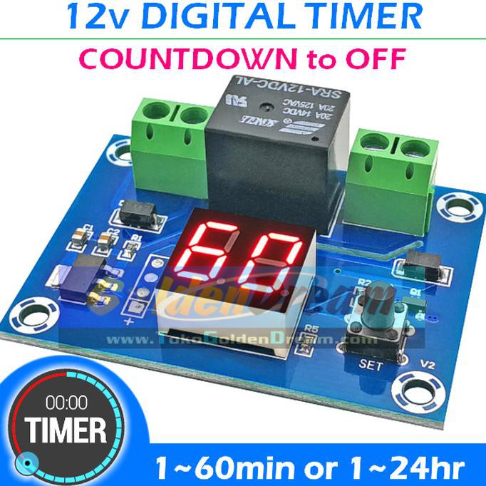Jual Ini 12V Digital Timer Countdown To Off Switch Pengatur Waktu Menit ...