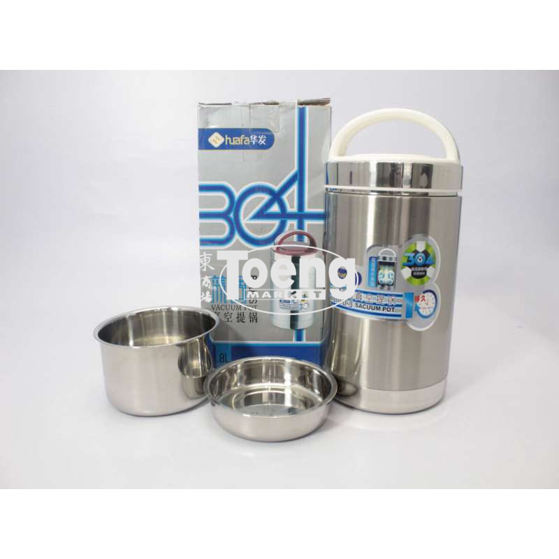 Jual WADAH BEKAL MAKANAN / RANTANG THERMO GELAS VACUUM S/S 1.8L 304B ...