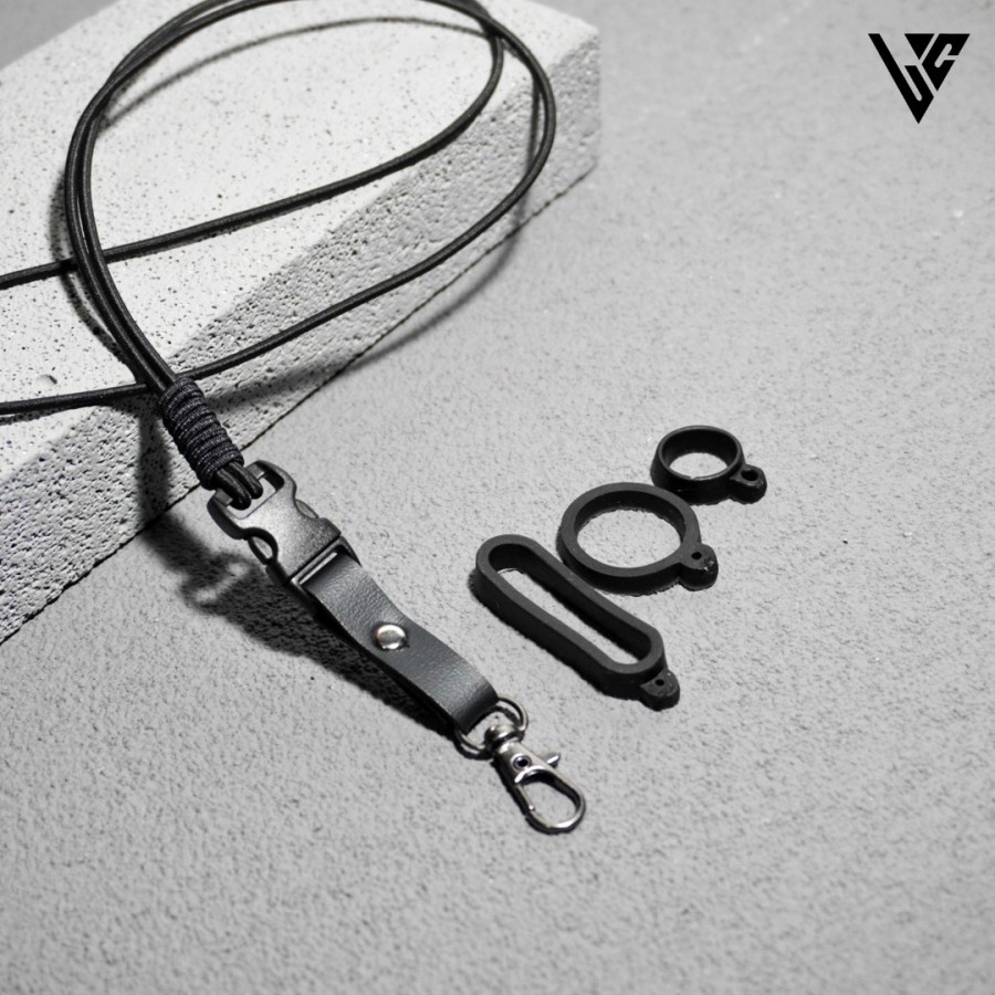 Jual Lanyard String Paracord X Leather Free 3 Karet Tali Gantungan ...