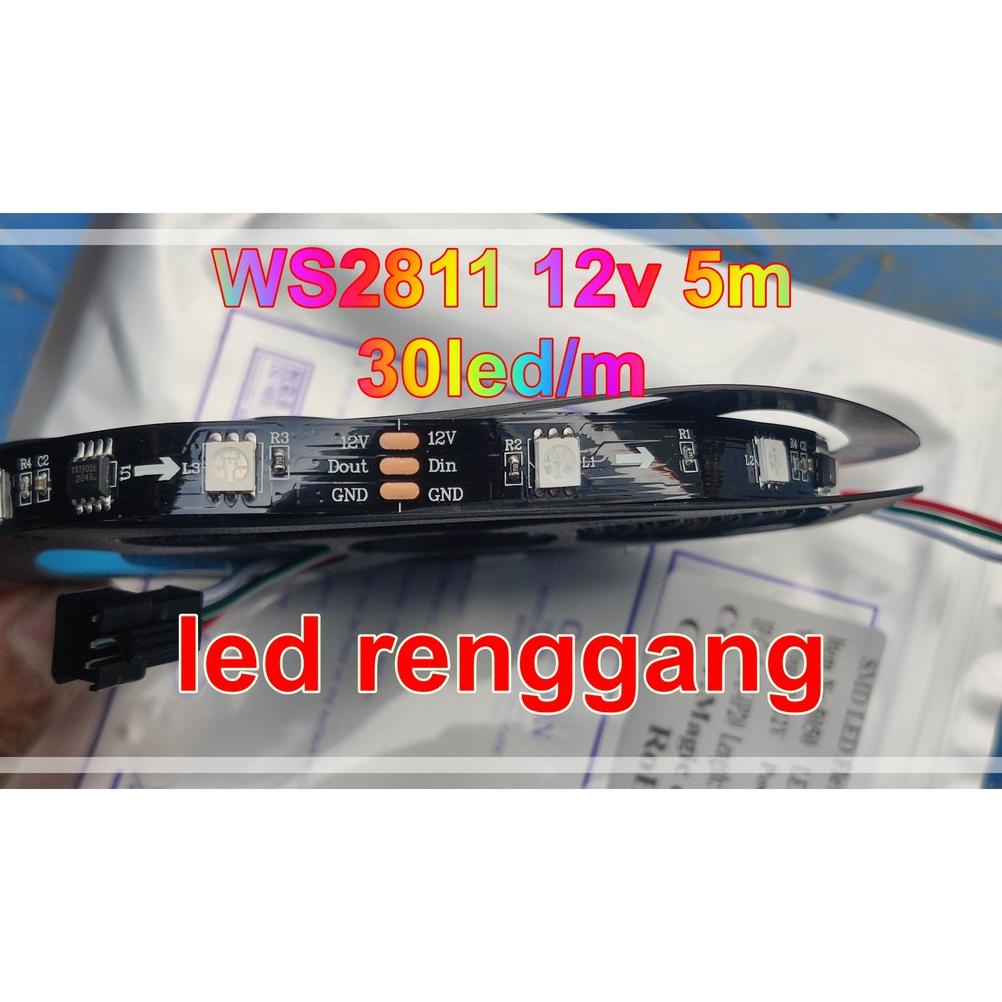 Jual Led Strip Rgb Ws2811 12V 5M 30Led/M Indoor Ip30 Pcb Tebal | Shopee ...