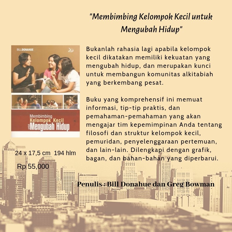 Jual MEMBIMBING KELOMPOK KECIL UNTUK MENGUBAH HIDUP - Buku Kristen ...
