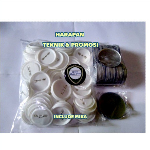 Jual bahan baku pin 58 putih include mika | Shopee Indonesia