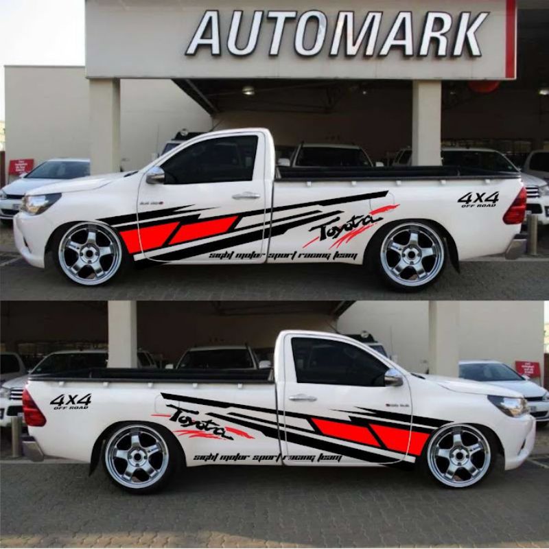 Jual stiker Toyota Strada Triton Hilux dobel cabin cutting sticker ...