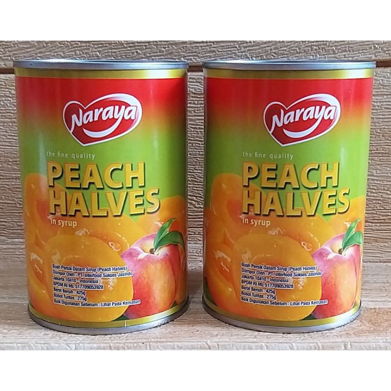 Jual MURAH Buah Peach Kaleng 425gr / Peach Kaleng / Naraya Peach / Buah ...