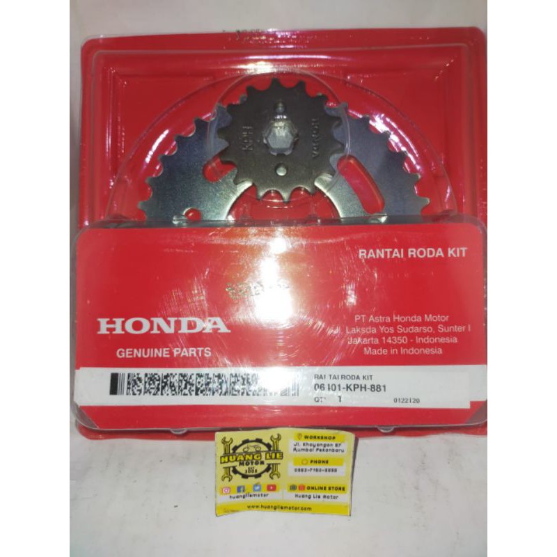 Jual Gigi tarik set gear set chain kit honda karisma/Supra x 125 asli ...