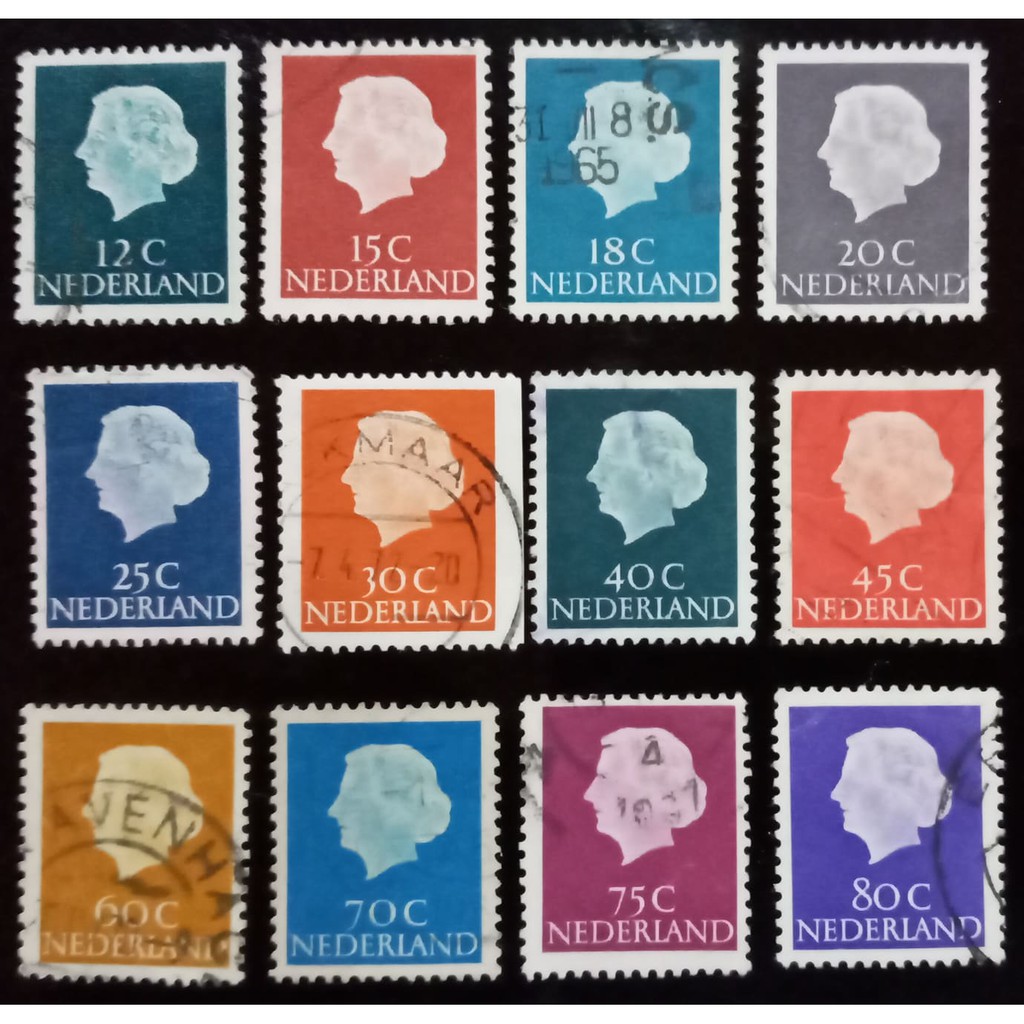 Jual Perangko Netherlands/ Nederland/ Belanda 12C sampai 80C Set (12 ...