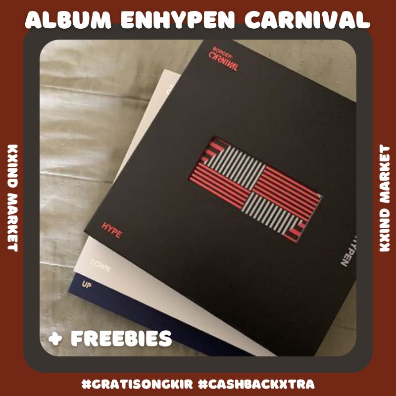 Jual Album Enhypen Border Carnival Down Hype Up / album only enhypen ...