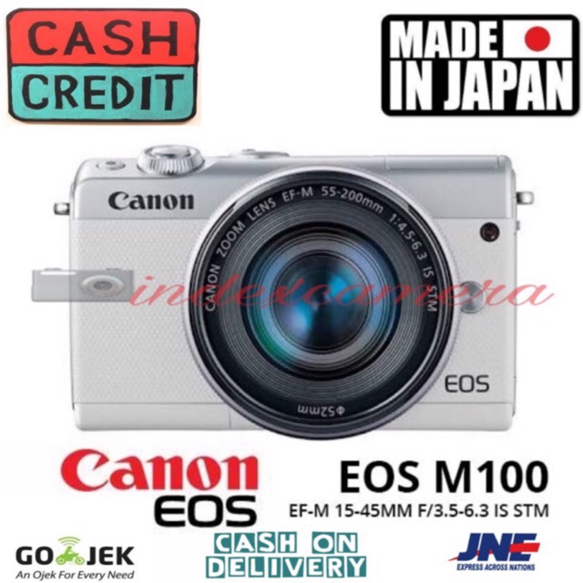 Jual Canon EOS M100 Kit 15-45MM IS STM BIG PROMO 24mp Fullhd ...