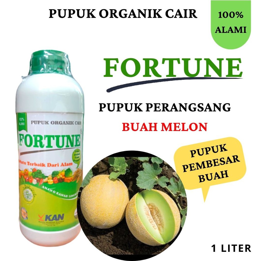 Jual Pupuk Organik Cair Tanaman Perangsang Buah Melon POC FORTUNE ...