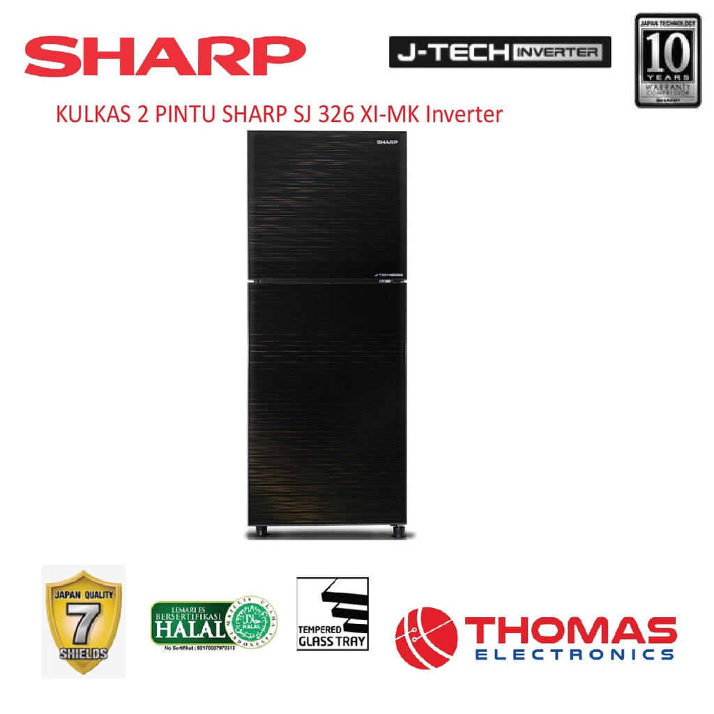 Jual Kulkas 2 Pintu Sharp SJ 326 XI MK Lemari Es Dua Pintu J TECH ...