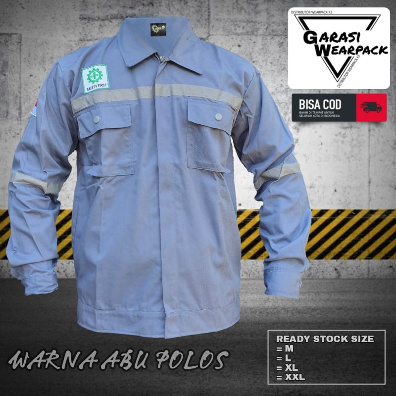 Jual wearpack safety atasan/baju kerja proyek/ lengan panjang /APD K3 ...