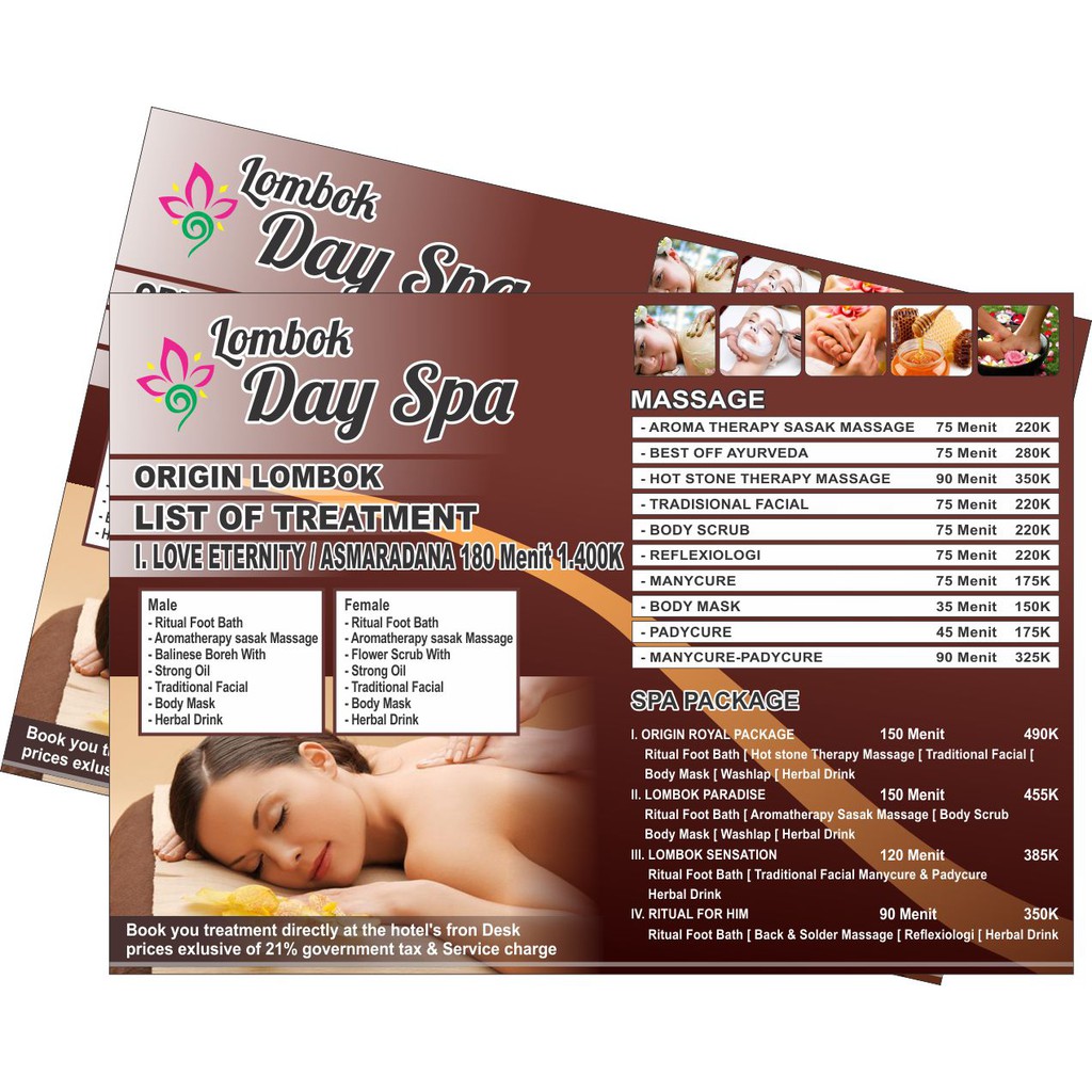 Jual BROSUR SPA FULL WARNA A4 | Shopee Indonesia
