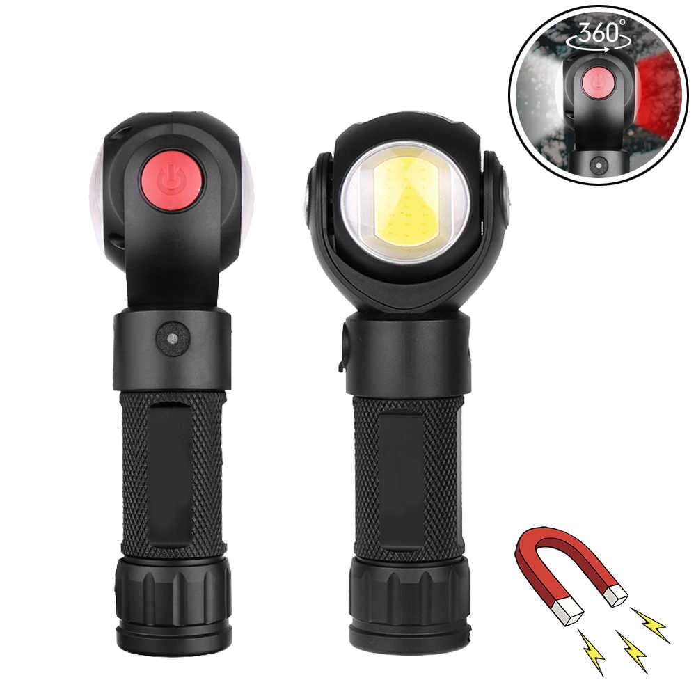 Jual Senter LED 360 Degree Rotating Head T6+COB LED - TG-S200 - Black ...