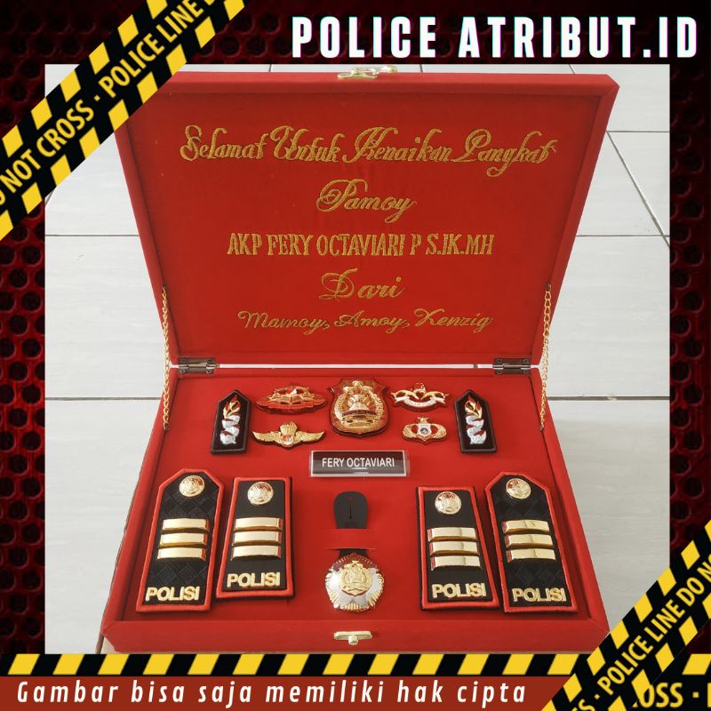 Jual Pangkat AKP Polisi PDH PDU Box set Custom Terbaru Perlengkapan ...