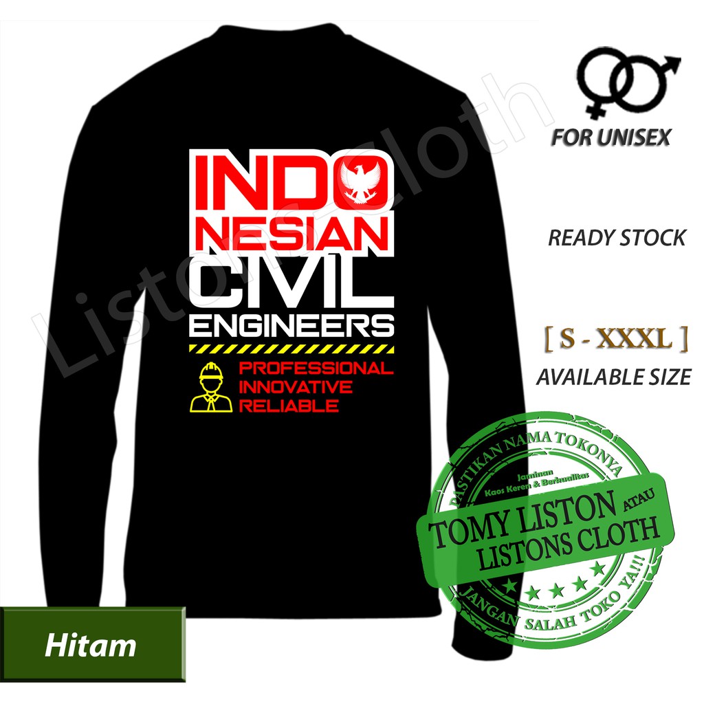 Jual kaos insinyur indonesian civil engineering baju distro profesi ...