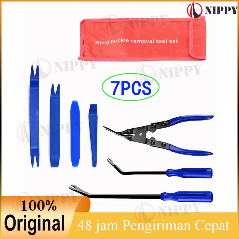 Jual Nippy 7 Pcs alat paku keling mobil interior panel klip pengangkat ...