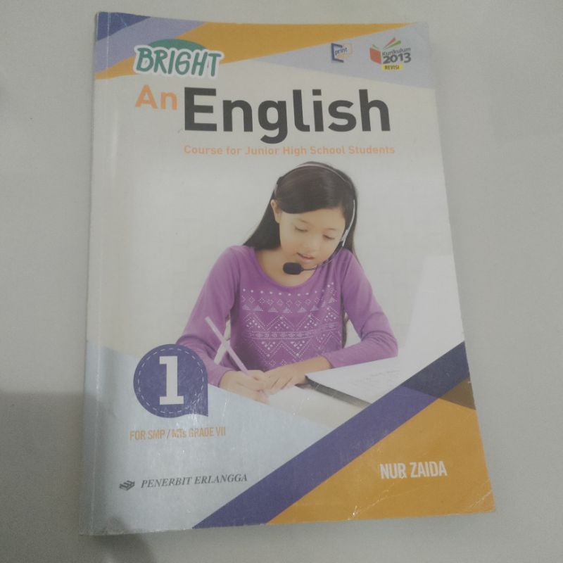 Jual buku bahasa Inggris SMP kelas 1/ bright an English Erlangga | Shopee Indonesia