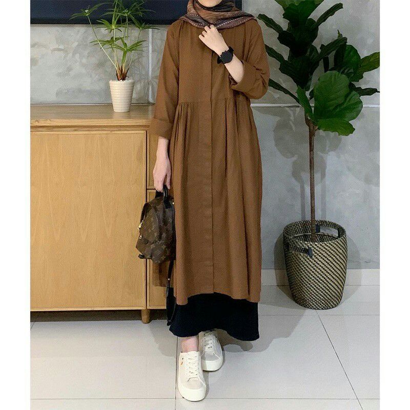 Jual ORI FAHIRA LONG TUNIK FFA BAHAN RAYON TWILL SIZE S, M, L, XL, XXL | Shopee Indonesia