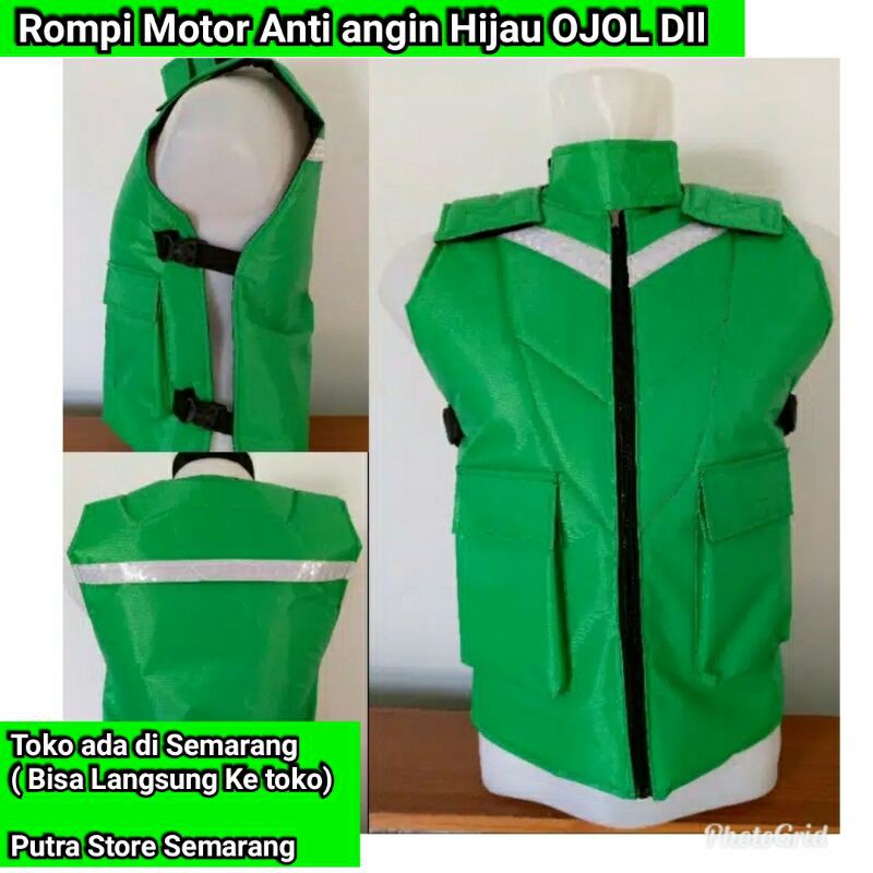 Jual Rompi Motor Hijau Mirip Ojol ojek online Anti angin model terbaru ...