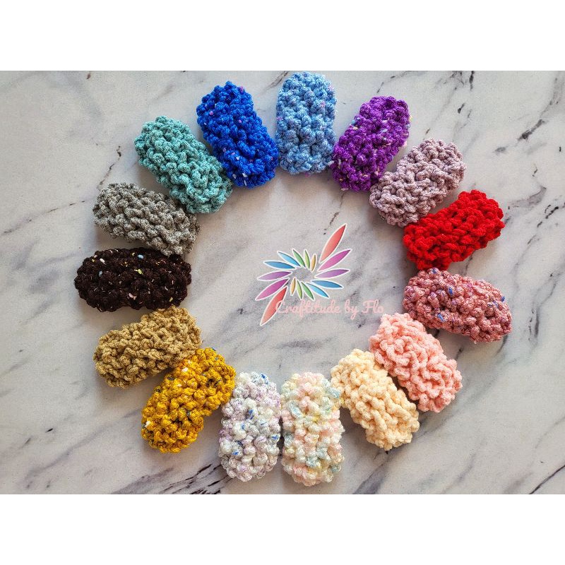 Jual 1 Pc Jepit Curly Hair Clips Crochet Jepit Rambut Rajut Handmade ...