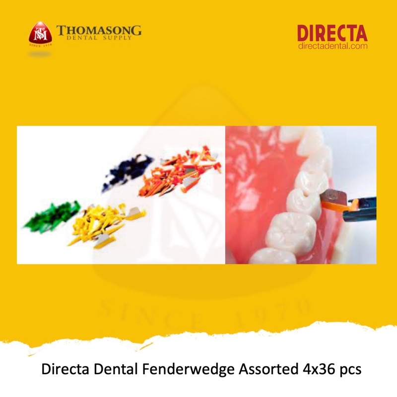Jual Directa Dental Fenderwedge Assorted 4x36 pcs | Shopee Indonesia