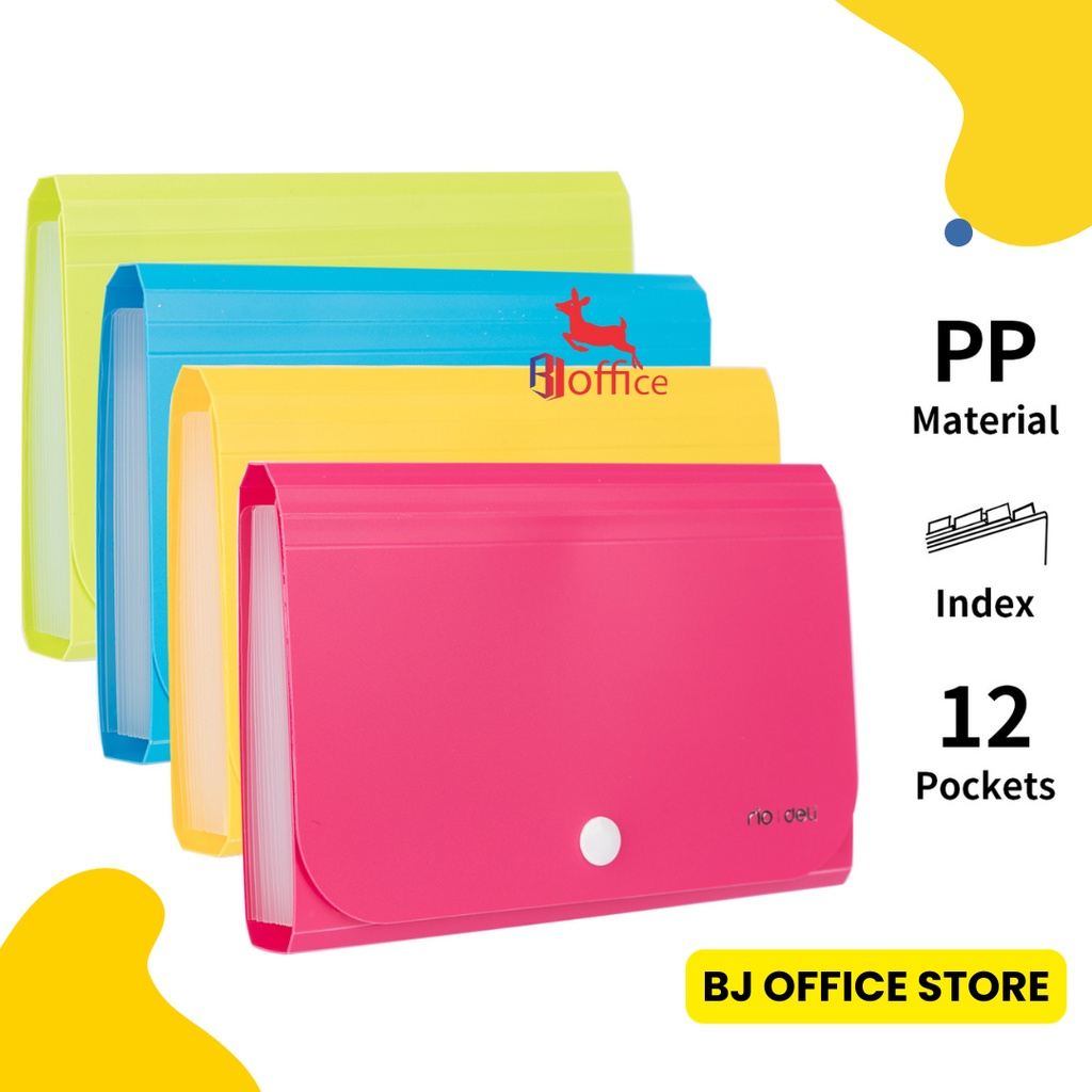 Jual Deli Dompet plastik A6 map uang map nota map giro Expanding File ...