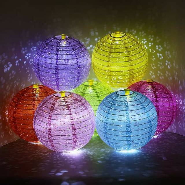 Jual GROSIR 8in Lampion Kertas Motif Warna Warni Motif Dekorasi Imlek ...