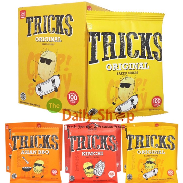 Jual TRICKS Baked Crisps ORIGINAL/BULGOGI/KIMCHI/ASIAN BBQ | Shopee ...