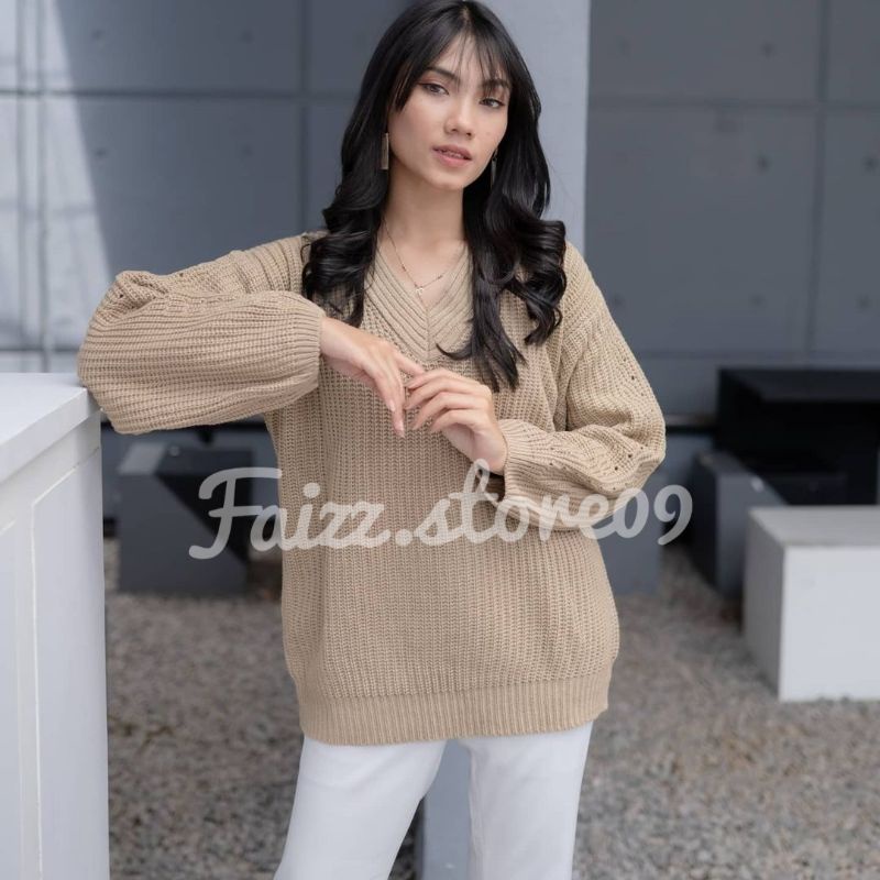 Jual SWEATER Rajut HANNA OVERSIZED KNIT PREMIUM/Sweater Rajut Premium ...