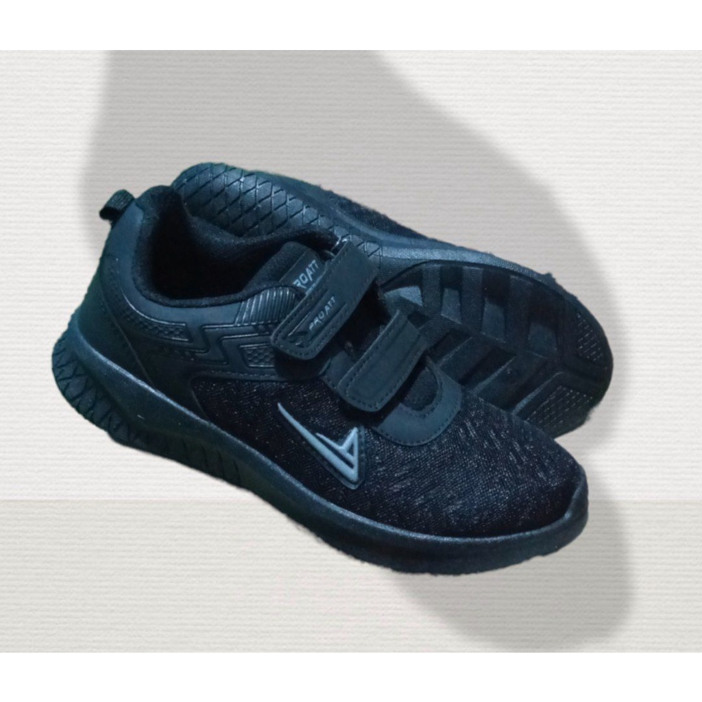 Jual Sepatu Anak Sekolah SD TK ATT PRO ATT ORIGINAL Sepatu Anak cowok cewek - Hitam Polos ...