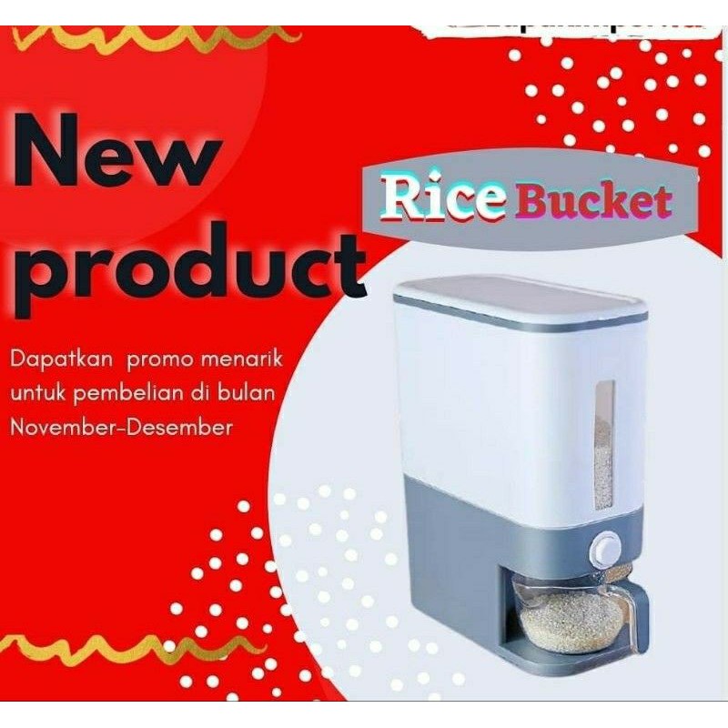 Jual Dispenser Beras Tempat Beras Rice Dispenser Box 12kg | Shopee ...