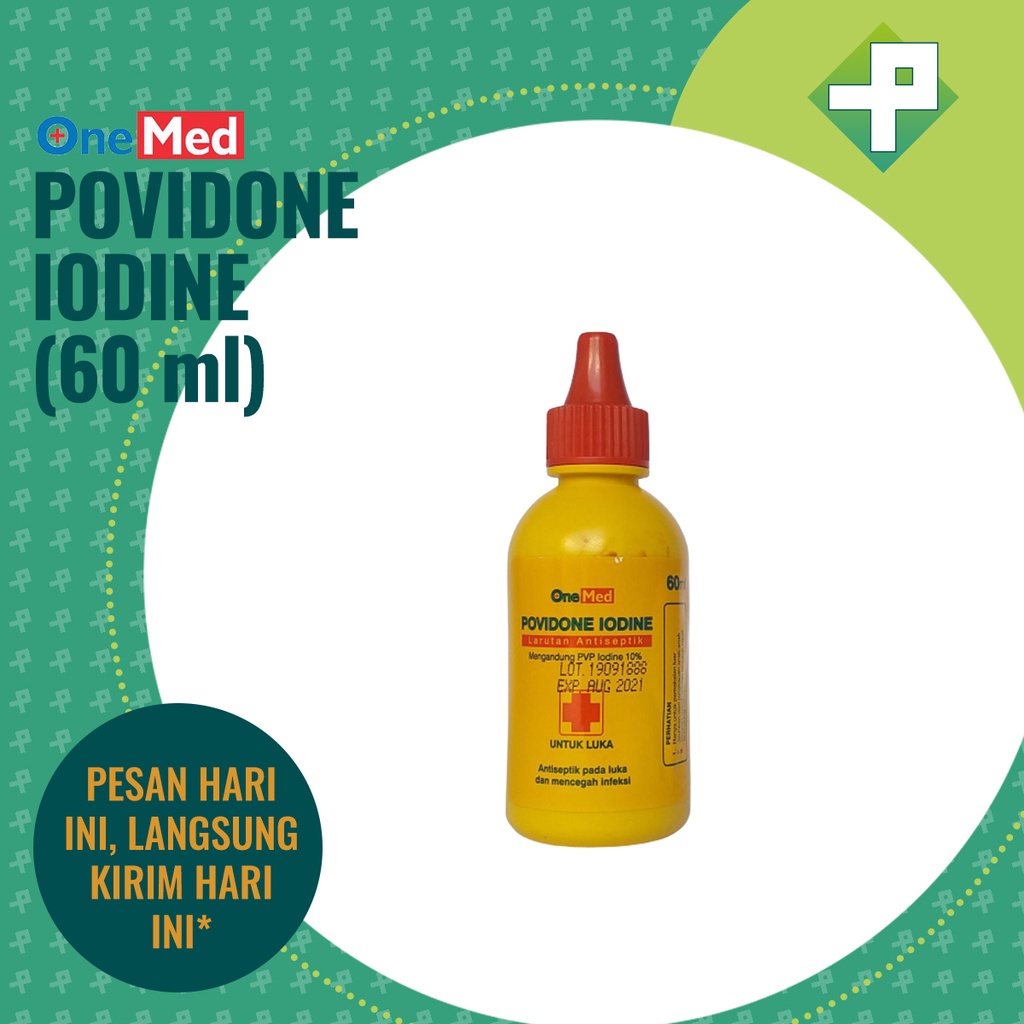 Jual Povidone Iodine Ecodine 60 ml Onemed / Obat Merah Antiseptik 60ml ...
