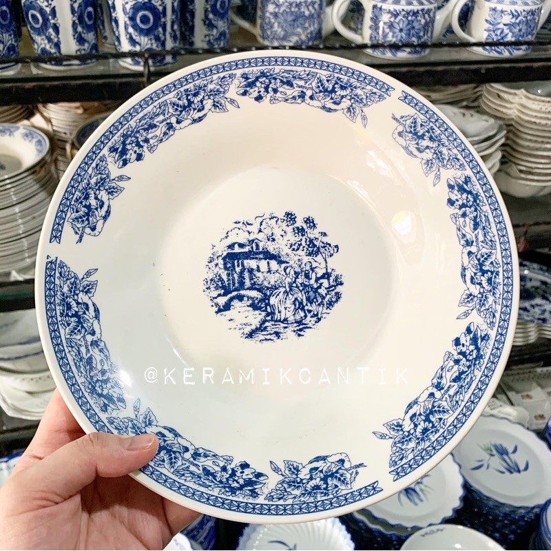 Jual Piring Makan Biru PB5619 (harga tertera dijual 1 lusin) | Shopee ...
