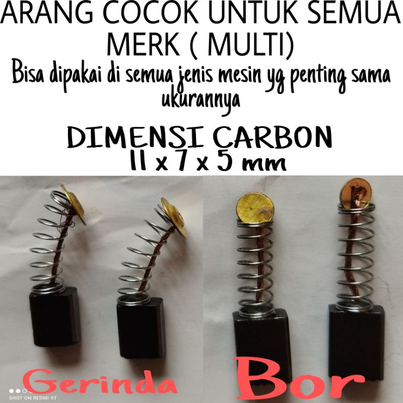 Jual Arang / Carbon Brush Universal Gerinda / Bor / planer All Multi ...