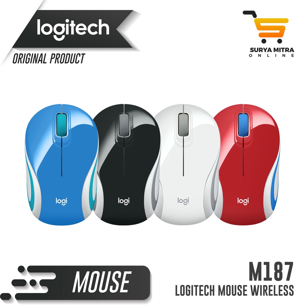 Jual Logitech M187 / M 187 Wireless Mouse Optical | Shopee Indonesia